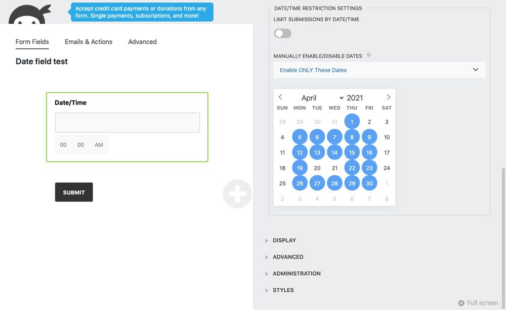 Ninja Forms + Advanced Datepicker v3.2.1 - ThemeTOT.com