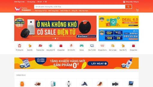 Theme WordPress Bán Hàng Giống Shopee - ThemeTOT.com